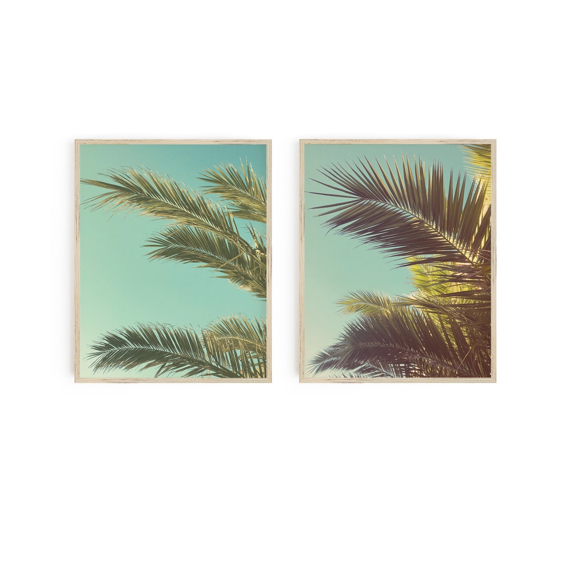 Set of 2 Palm Prints Palm Leaf Prints Tropical Wall Art | Etsy UK