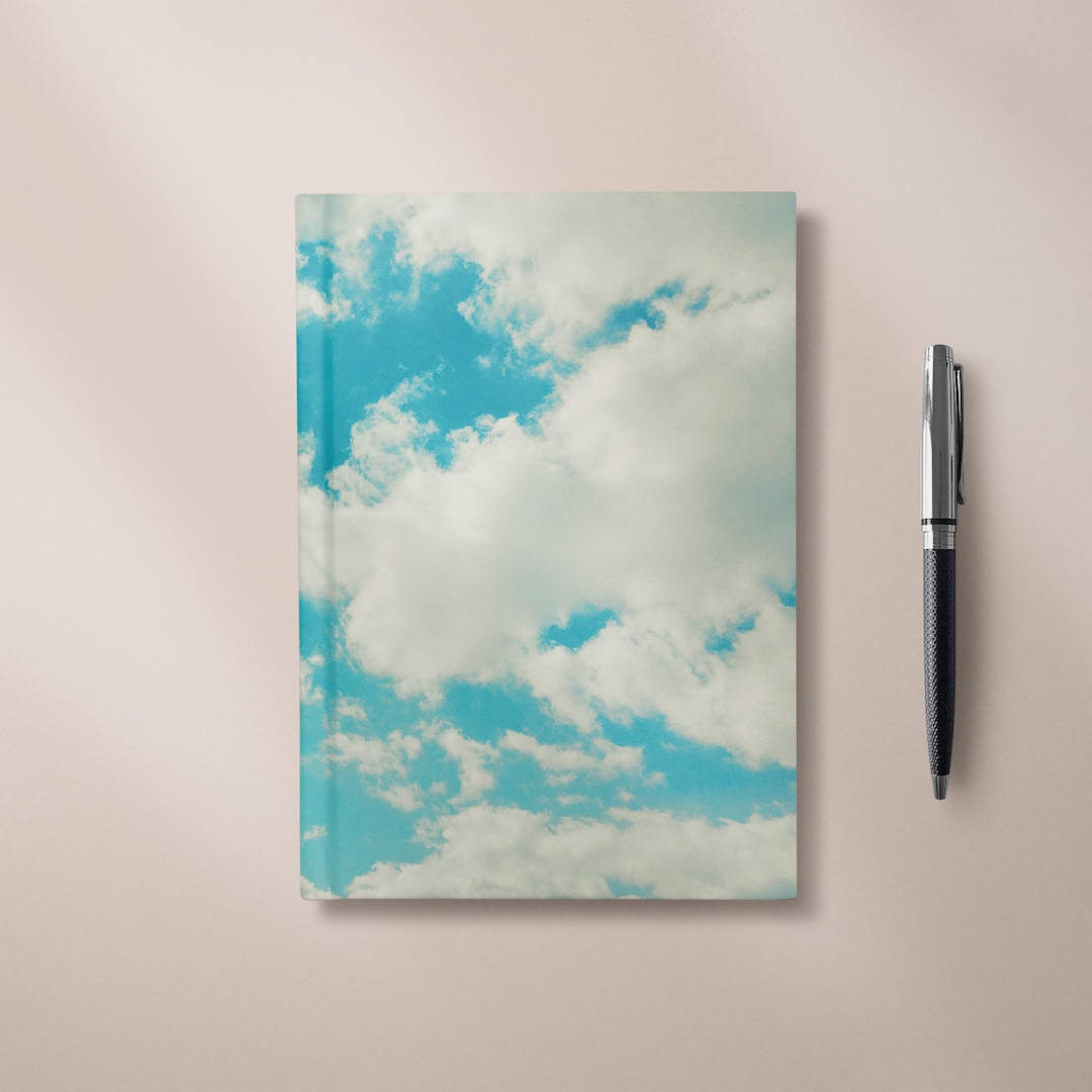 Fluffy Cloud Notebook Hardback 5x7/a5/a4 - Teal Sky - Etsy