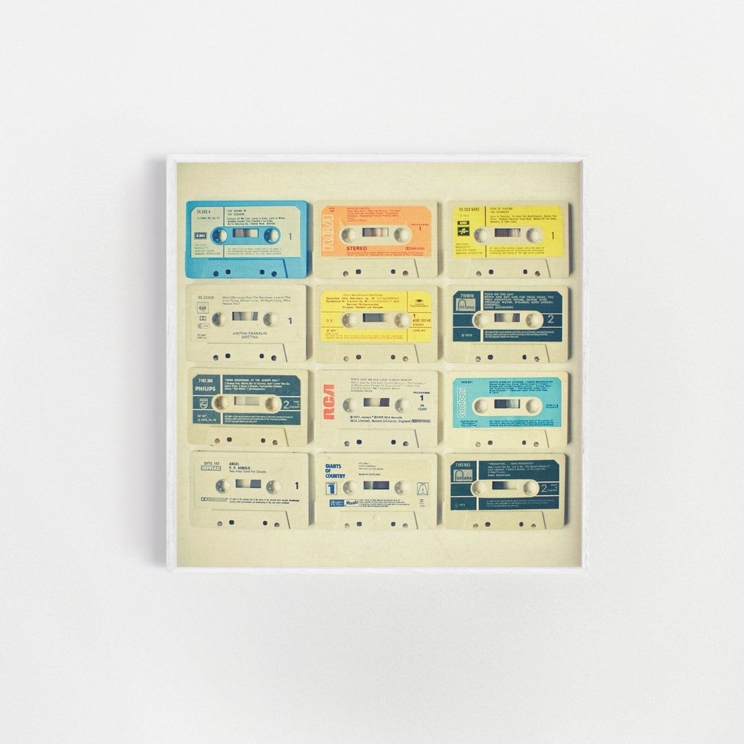 Music Wall Art, Retro Cassette Tape Photographic Print - All Tomorrow's ...