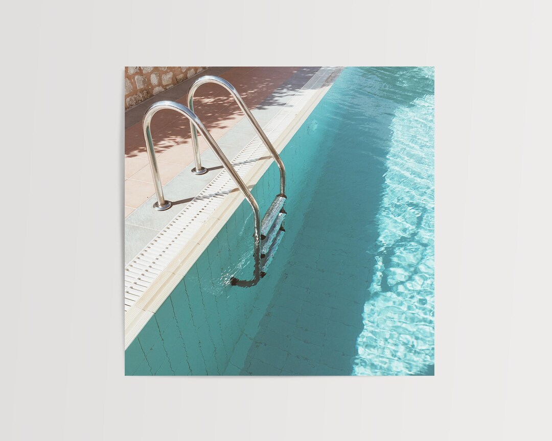 Swimming Pool Print, Bathroom Wall Art, Summer Decor, 8x8 Inch Sale ...