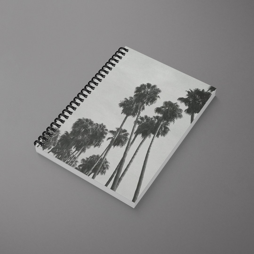 Palm Tree Spiral Notebook - Palm Shadows - Etsy