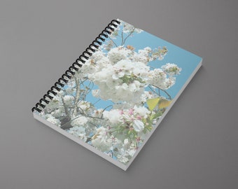Spring 6x8 Spiral Journal Notebook 118 Ruled Line Pages, Cherry Blossom ...