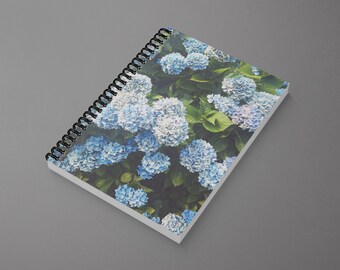 Personalized Blue Floral Spiral Notebook Custom Planning - Etsy