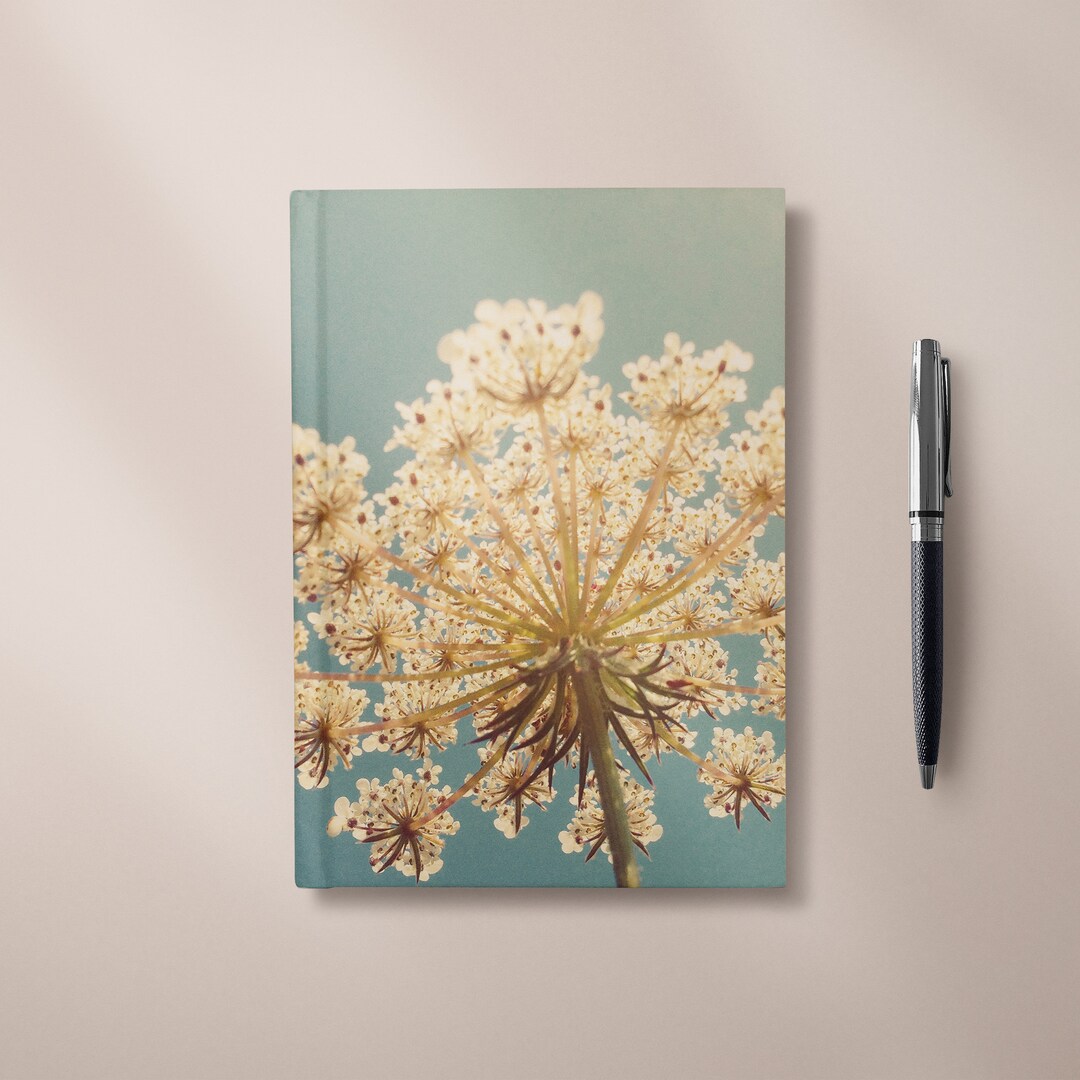 Hardback Blue Floral Notebook, Flower Journal 5x7/a5/a4 - Queen Anne's ...