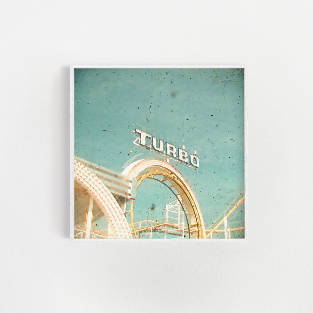 Roller Coaster Print, Carnival Photography, Retro Decor - Roller ...