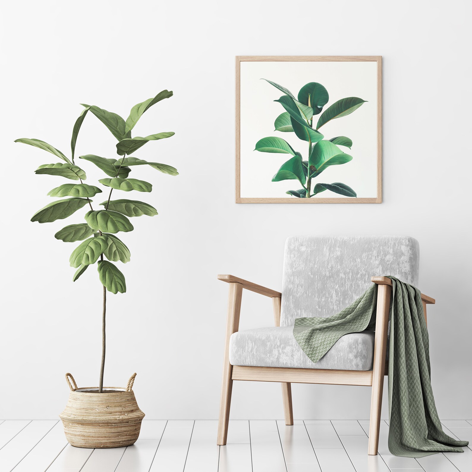 Wall Art Plant Print Botanical Art Kitchen Decor Rubber | Etsy