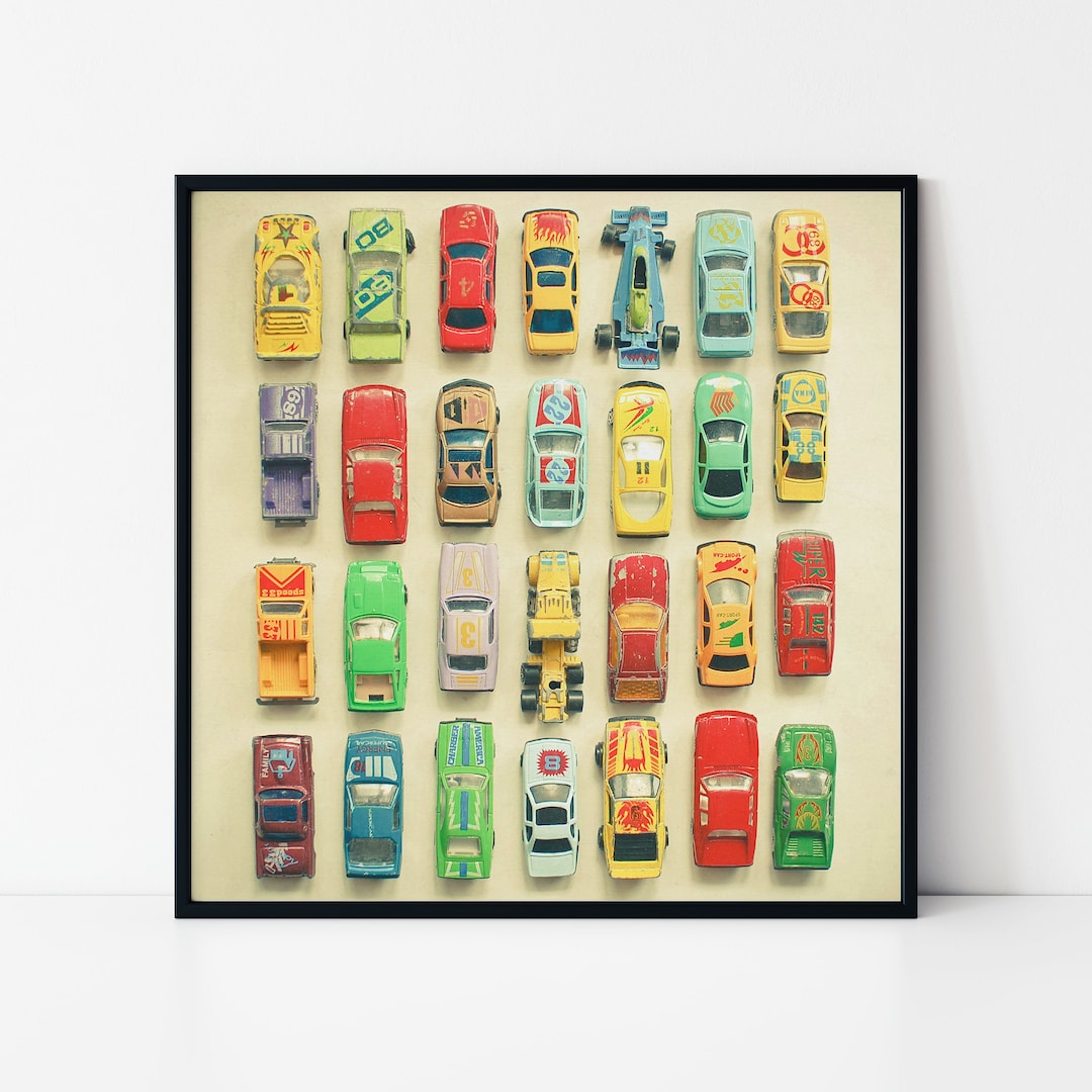 Retro Toy Car Print: Kids Room Wall Art - Etsy