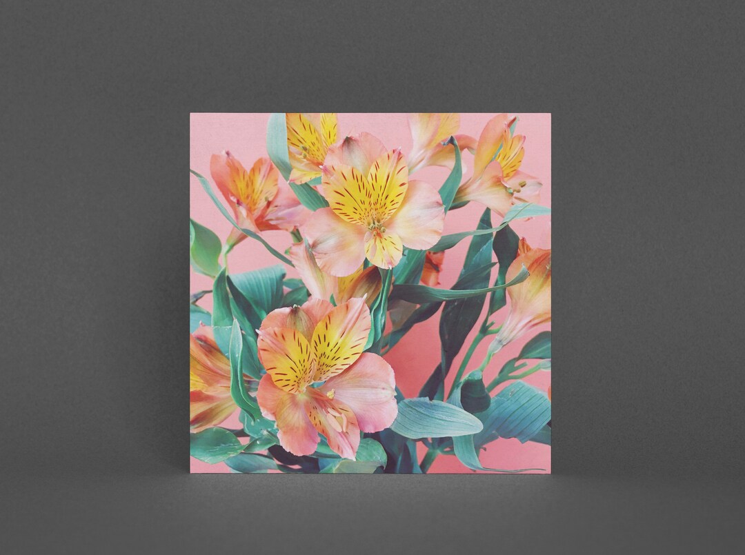 Floral Greeting Card, Lily Flower Card - Spring Bouquet - Etsy