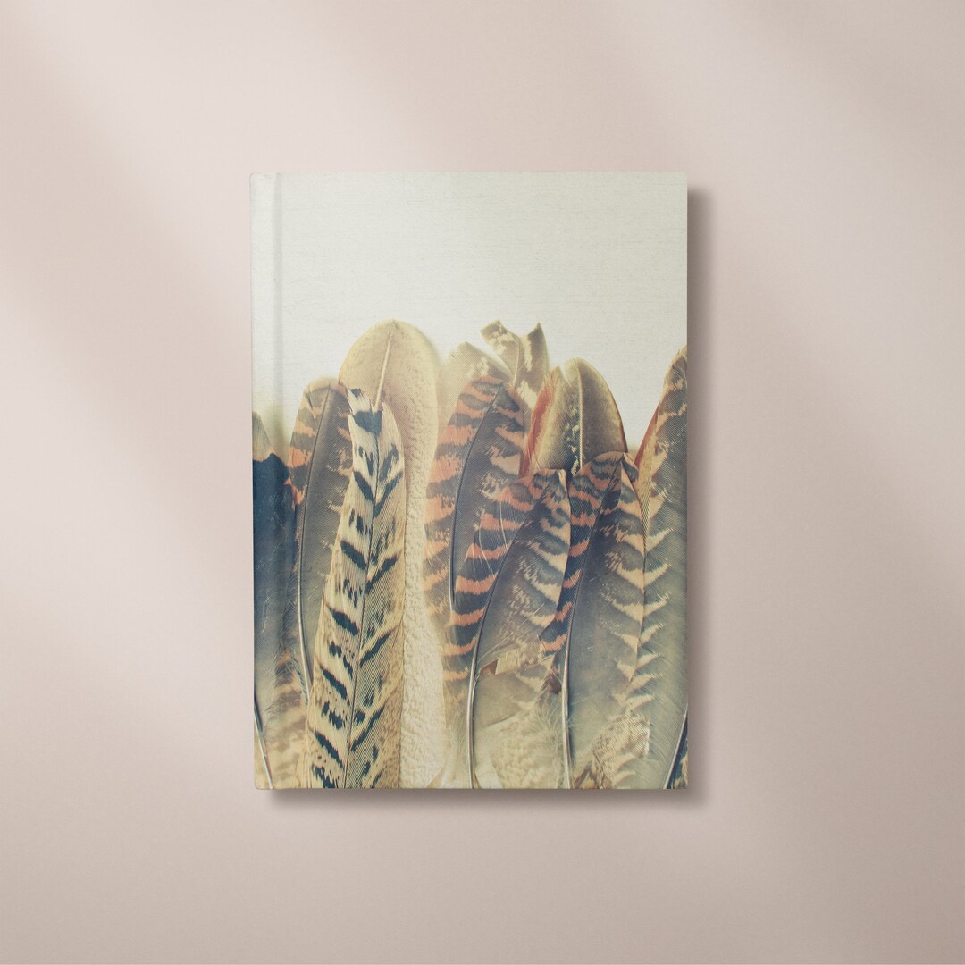 Hardback Feather Notebook, Feather Journal 5x7/a5/a4 - Feather Dip - Etsy