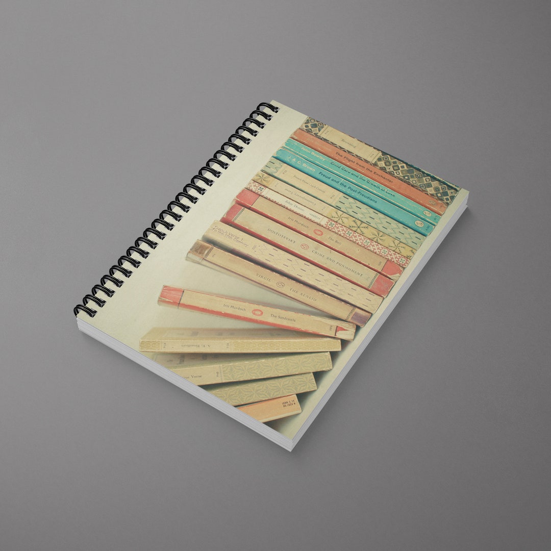 Spiral Notebook for Book Lover - Falling - Etsy