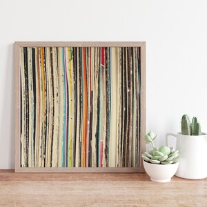 Vinyl Record Art, Iconic Retro Spine Print for Music Lovers - Record ...
