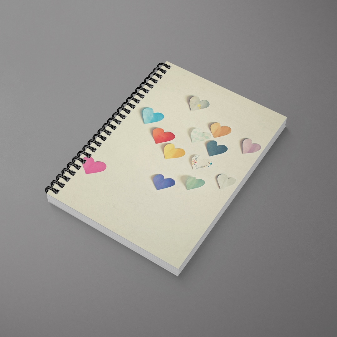 Spiral Heart Notebook - Paper Hearts - Etsy