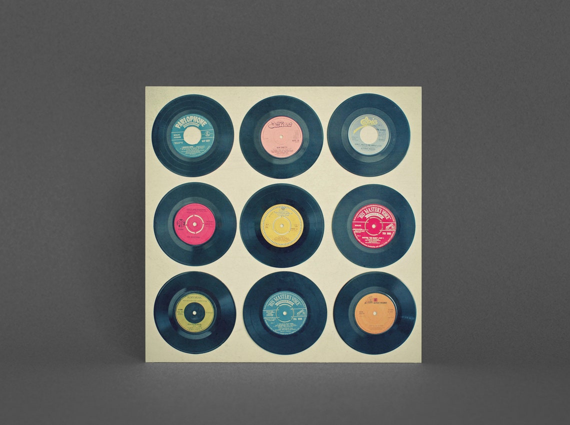 Record Greeting Card Card for Music Lovers Vinyl Collection | Etsy