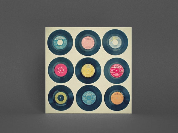 Record Greeting Card Card for Music Lovers Vinyl Collection | Etsy