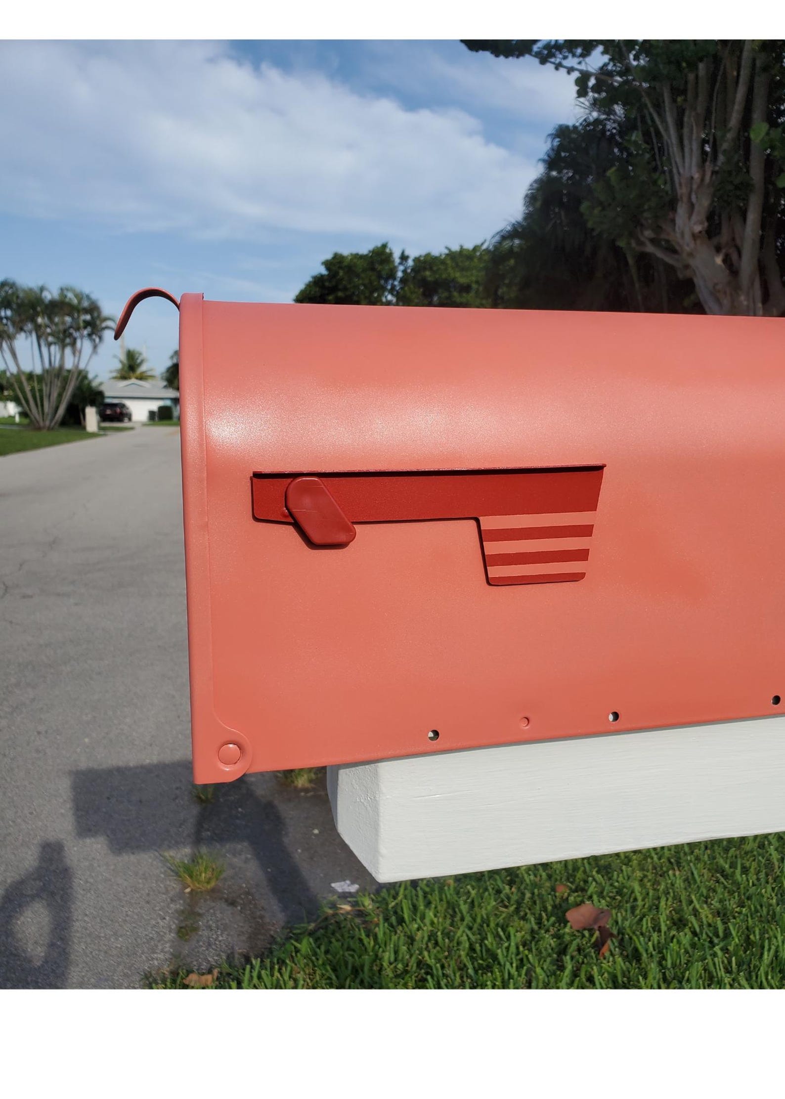 Coral Painted Mailbox, Tropical Mailbox, Housewarming Gift, Closing ...