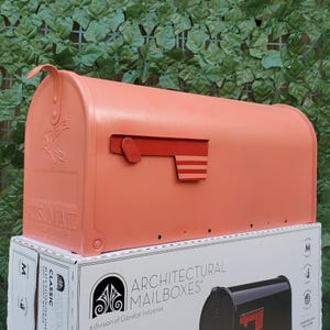 Coral Painted Mailbox, 3 Size Options – Custom Painted Tropical Mailbox ...