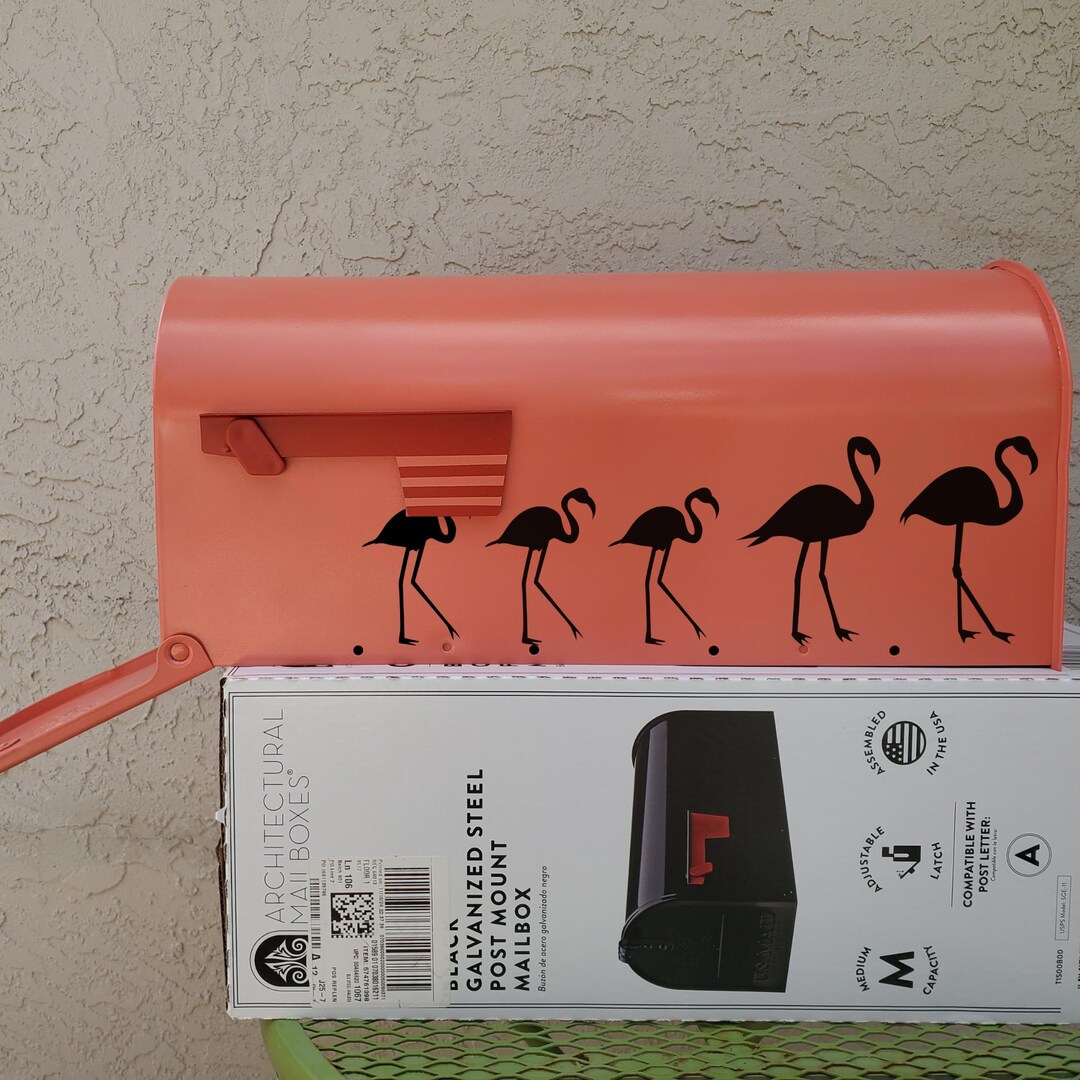Tropical Mailbox Painted Flamingo Family Housewarming Gift Beach House ...