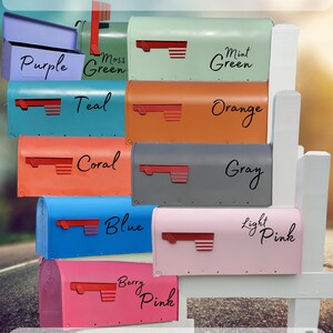 Teal Wall Mount Mailbox for Office or Townhouse Mailbox, Closing Gift ...