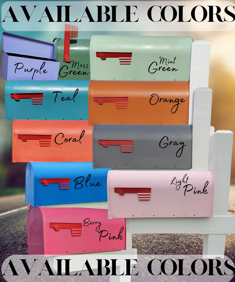 Teal Wall Mount Mailbox for Office or Townhouse Mailbox, Closing Gift ...