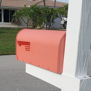 Coral Painted Mailbox, 3 Size Options – Custom Painted Tropical Mailbox ...