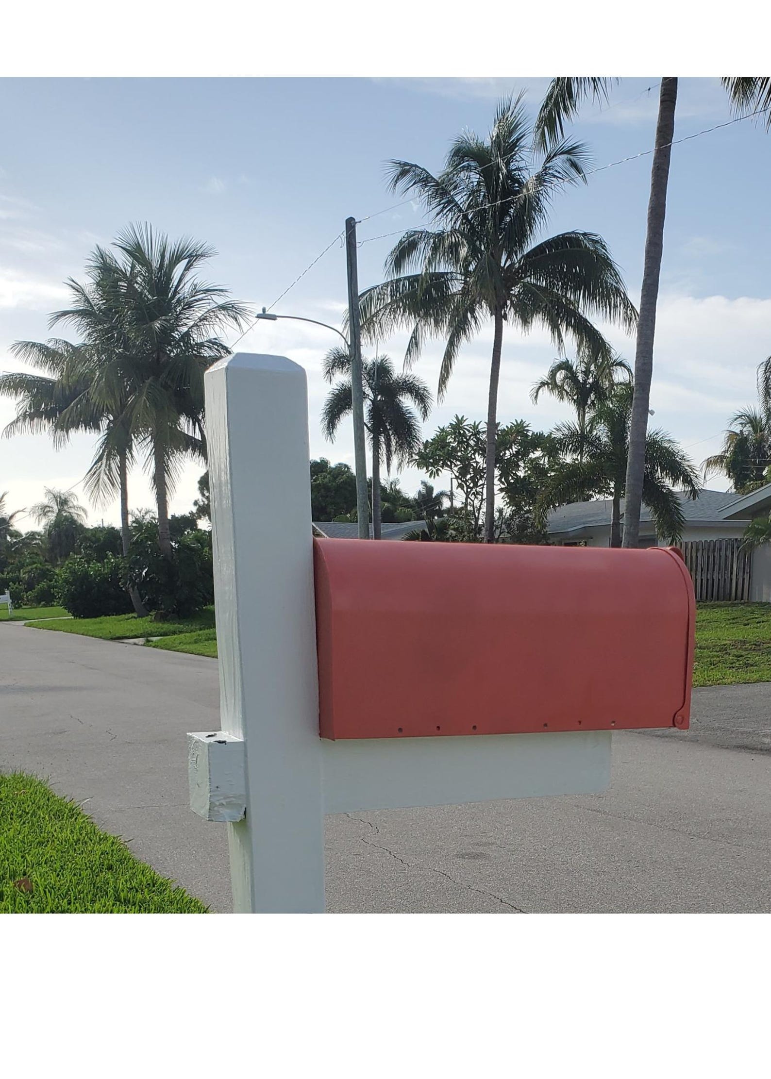 Coral Painted Mailbox, Tropical Mailbox, Housewarming Gift, Closing ...