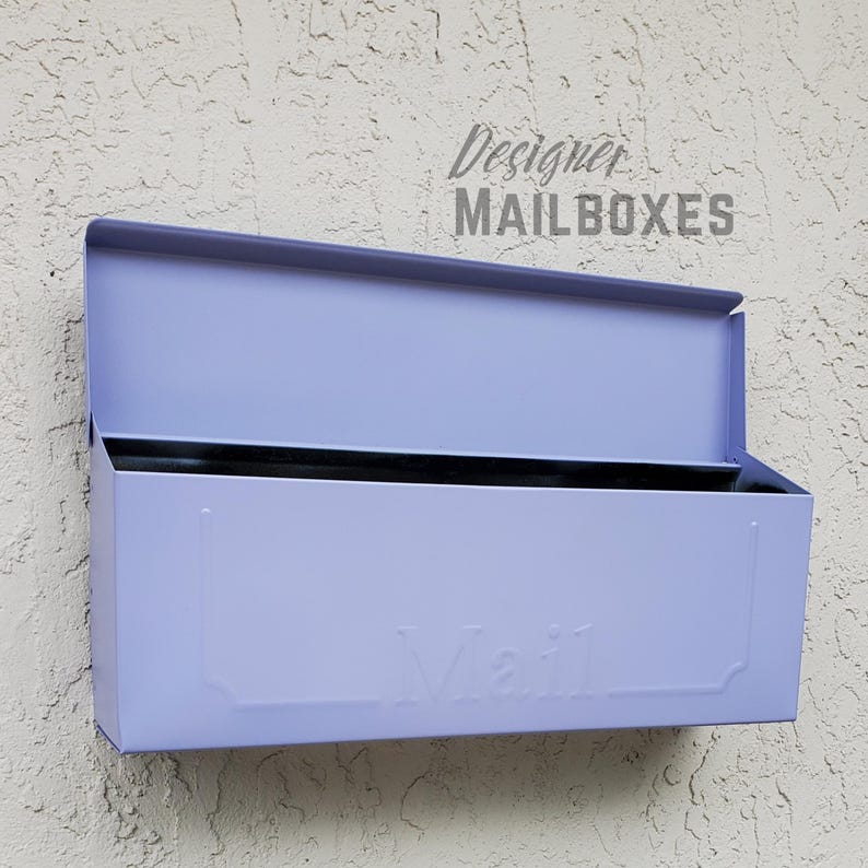 Teal Wall Mount Mailbox for Office or Townhouse Mailbox, Closing Gift ...