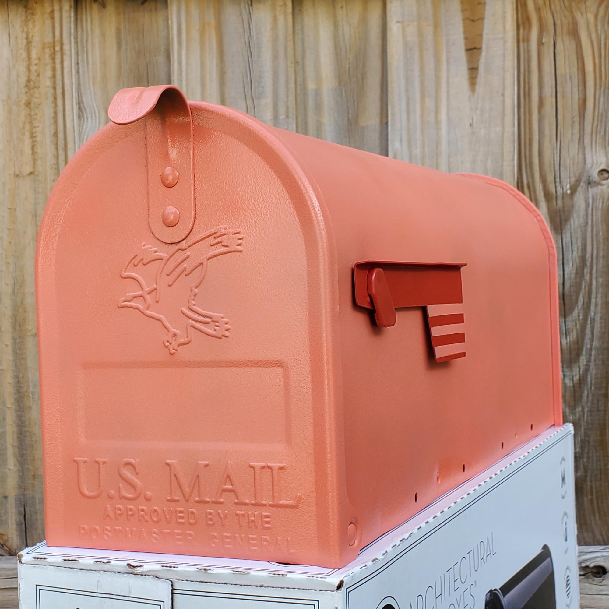 Coral Painted Mailbox – Custom Tropical Mailbox, Unique Beach House ...