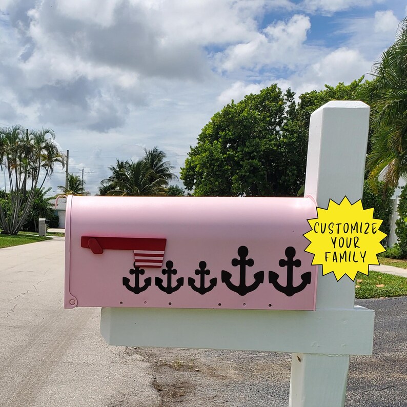 Anchor Mailbox Painted Teal Blue Housewarming Gift for Boat Lover ...