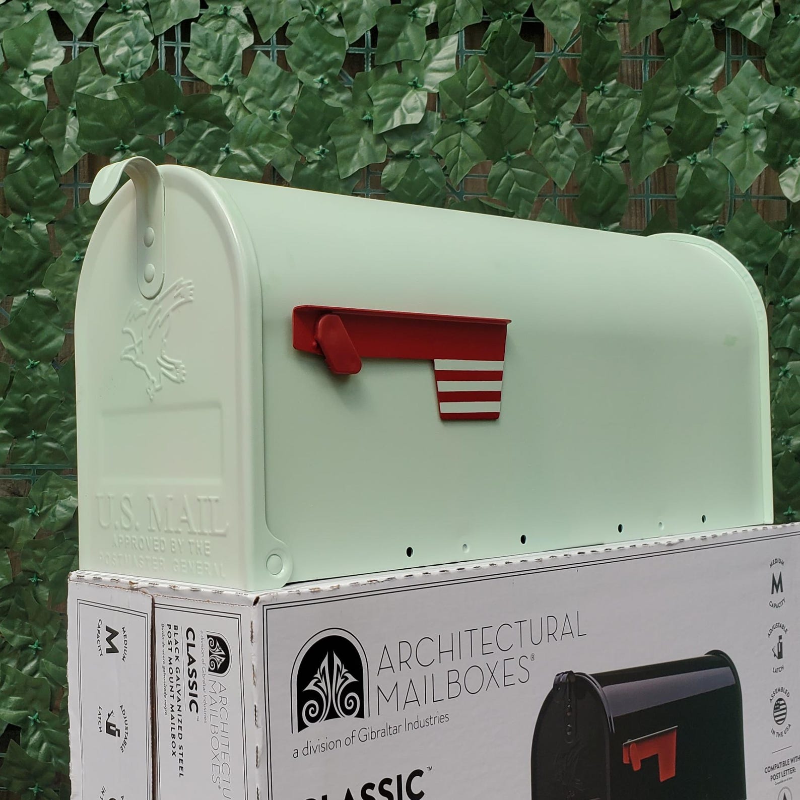 Mint Green Painted Mailbox Farmhouse Decor Mail Box New Homeowner ...
