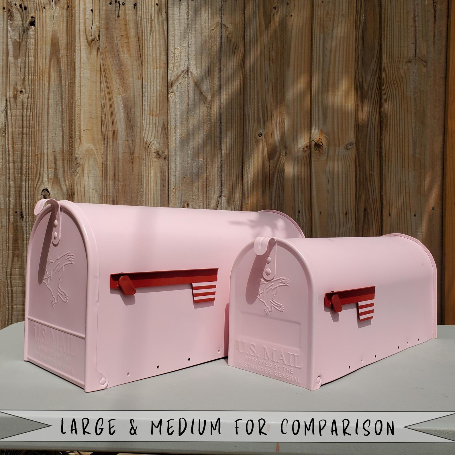 Large Size Mailbox Teal Painted Post Mount Mailbox House Warming Gift ...