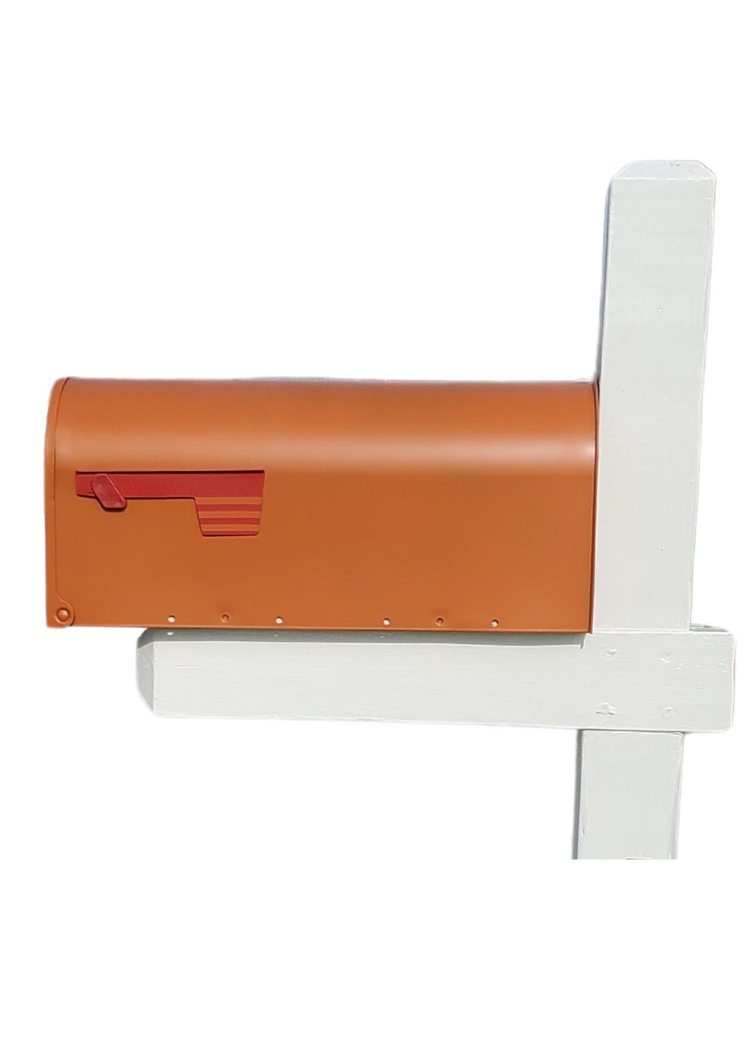 Farm House Orange Mailbox, Custom Mailbox, Uv/rust Resistant, Rustic ...