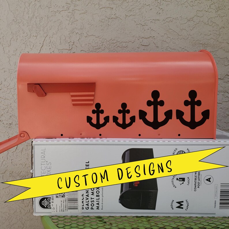 Anchor Mailbox Painted Teal Blue Housewarming Gift for Boat Lover ...