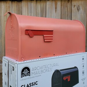 Coral Painted Mailbox, 3 Size Options – Custom Painted Tropical Mailbox ...