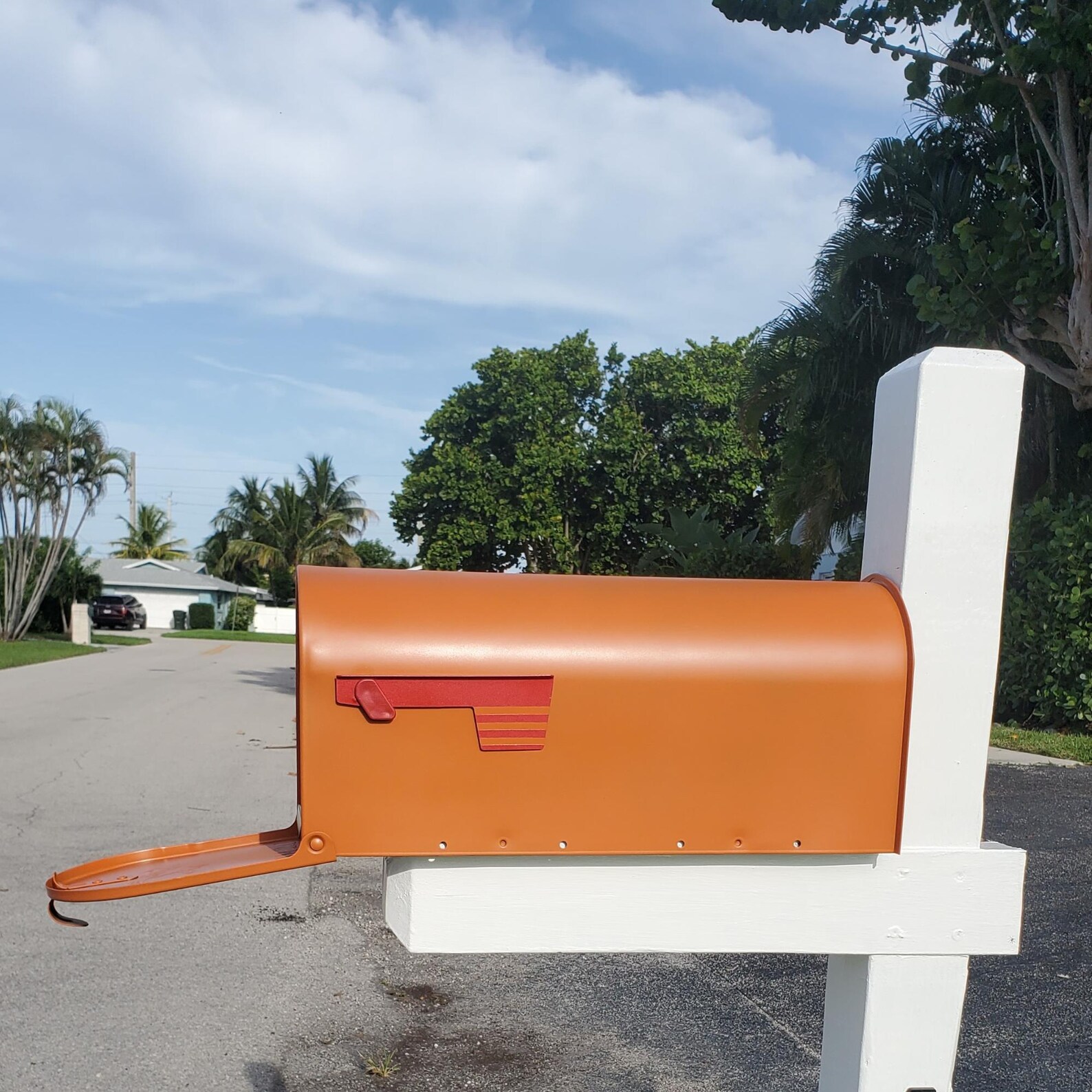 Orange Mailbox in 3 Sizes, Farmhouse Decor, Housewarming Gift for Buyer ...