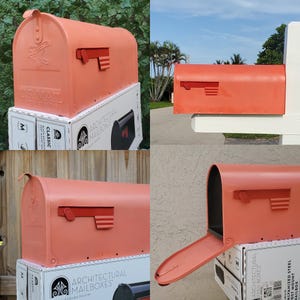 Coral Painted Mailbox, 3 Size Options – Custom Painted Tropical Mailbox ...