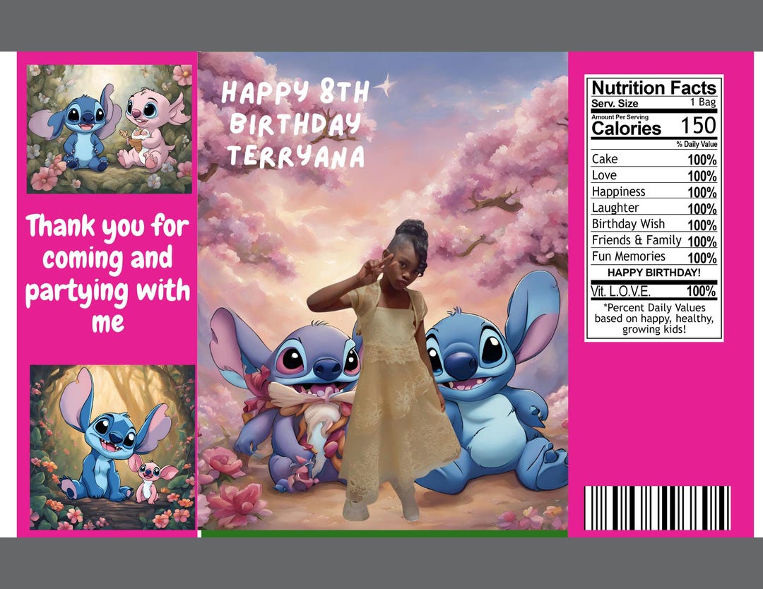 Stitch and Angel Chip Bag - Etsy