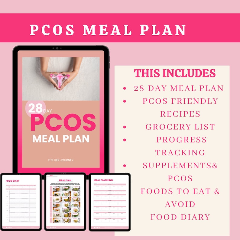 PCOS 28-day Meal Plan, Nutrition Guide, Women's Health Recipe Book ...