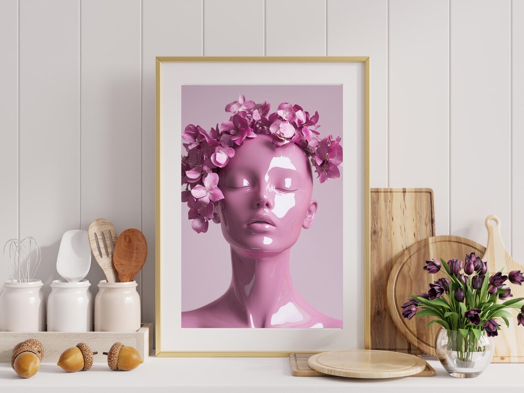 Pink Mannequin Digital Wall Art | Futuristic Pop Aesthetic Printable ...