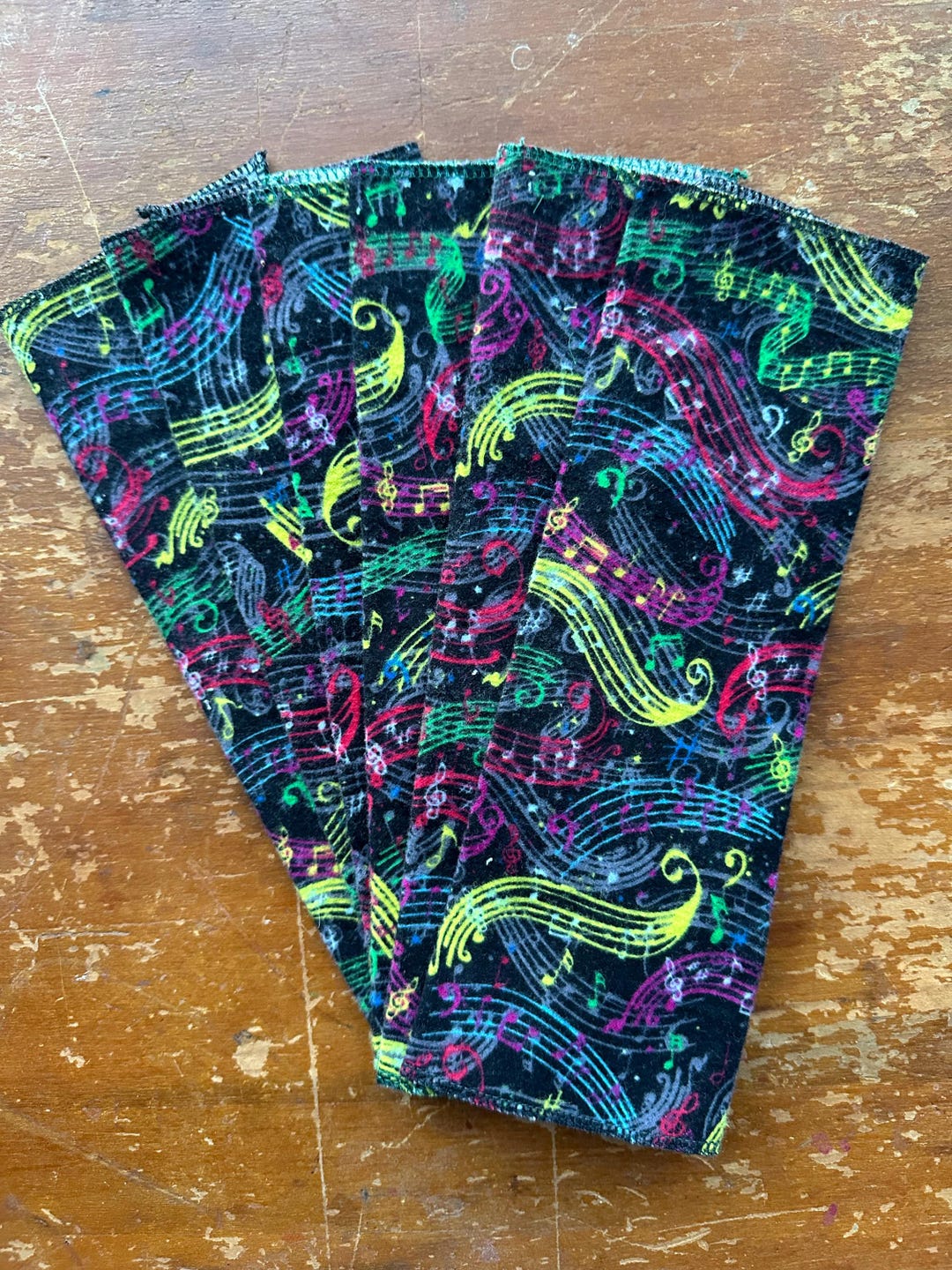 Unpaper Napkins-music Notes, Flannel Napkins, Cloth Napkins - Etsy