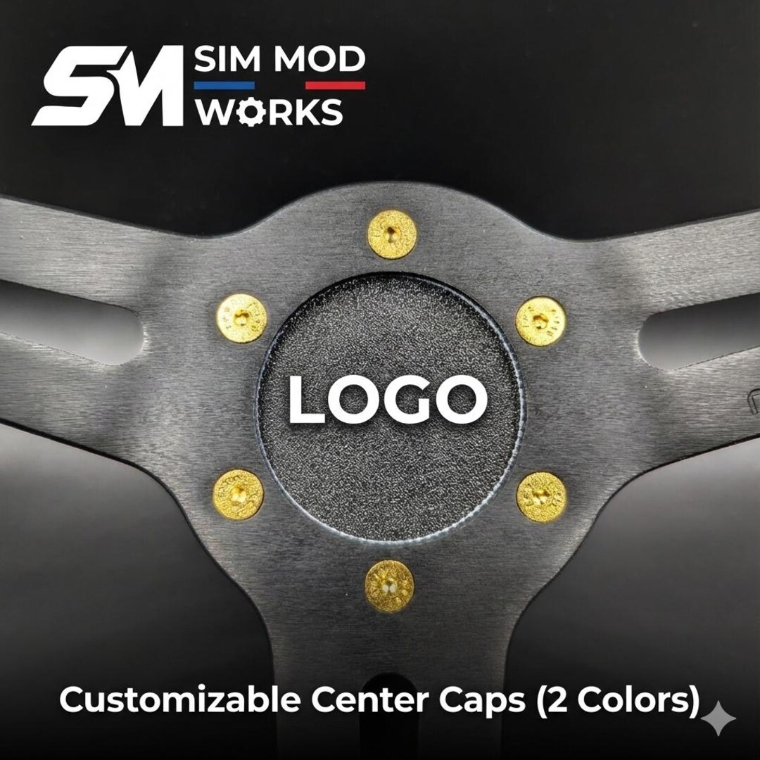 Customizable Two-tone Center Hub Cap for Sim Racing Steering Wheels ...