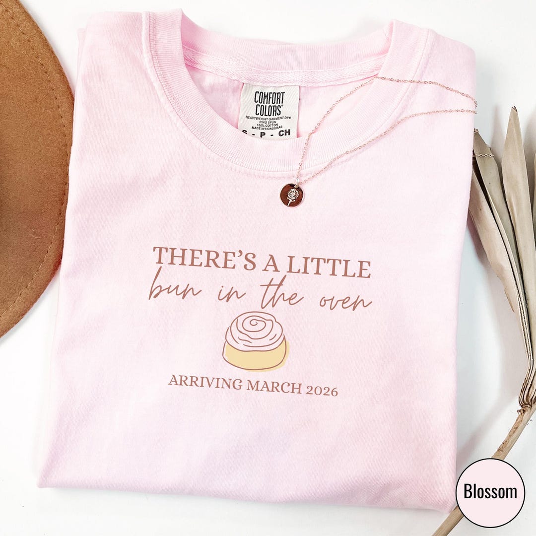 Custom Pregnancy Reveal Shirt, "bun in the Oven" Comfort Colors Tee - Etsy