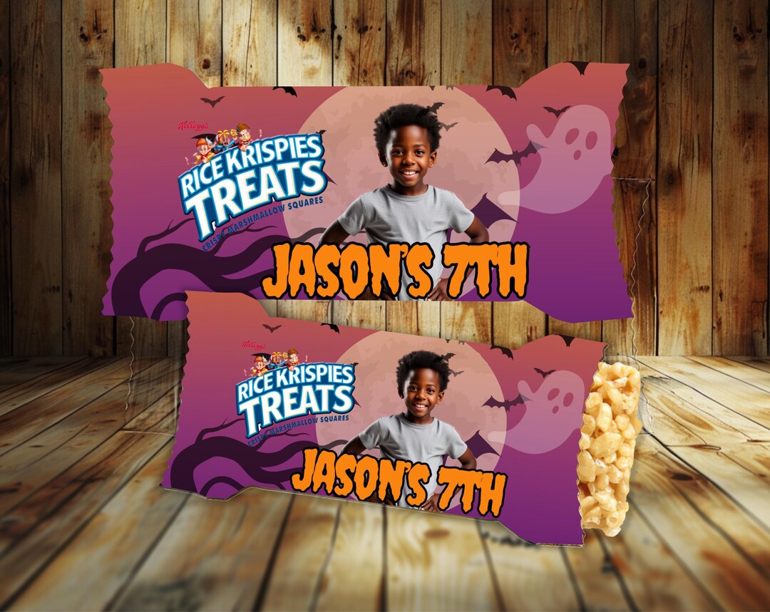 Halloween Rice Krispie Treat Wrapper, Custom Digital Download - Etsy