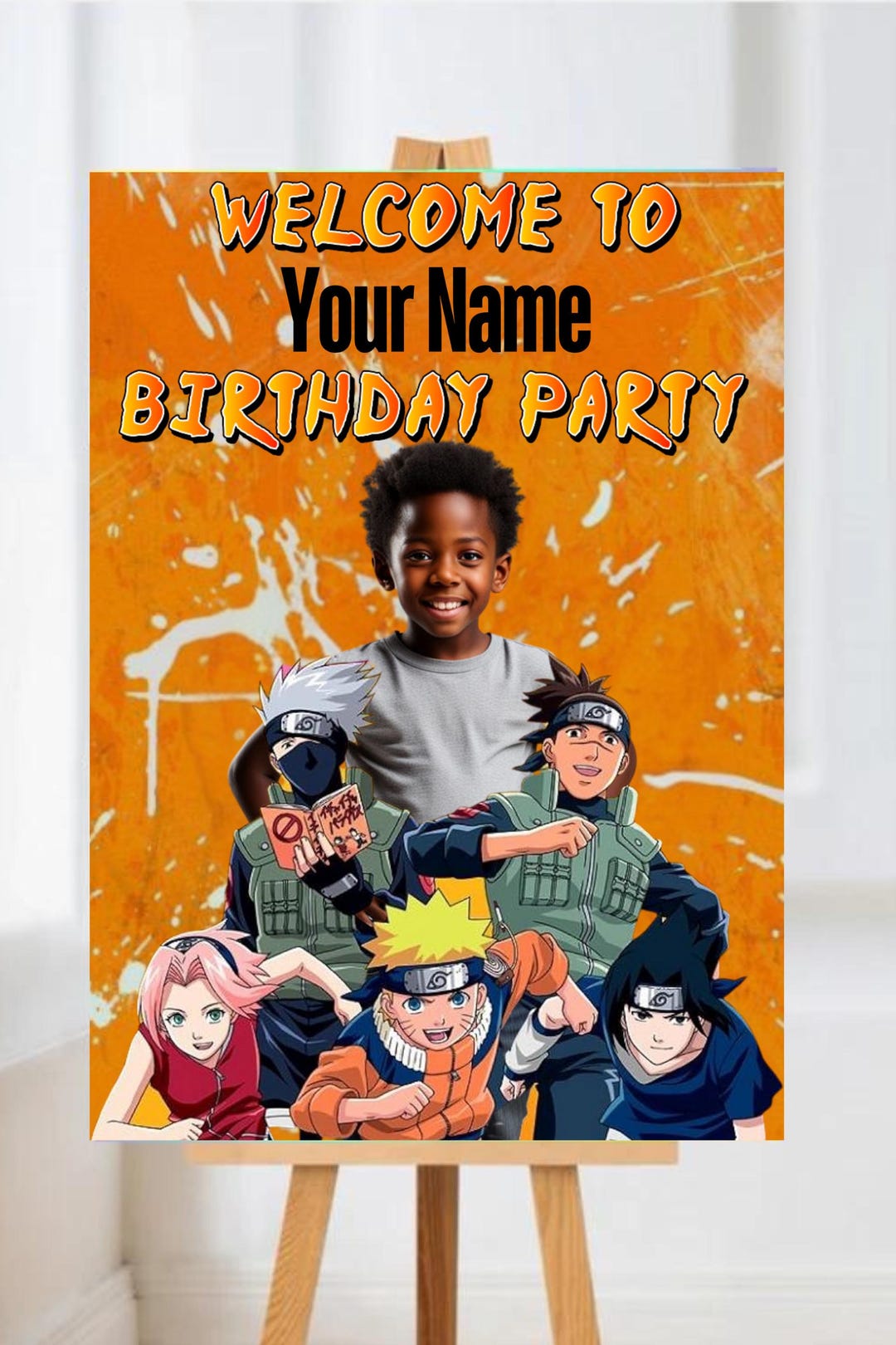 Naruto Custom Welcome Sign, Naruto Birthday, Digital Download - Etsy