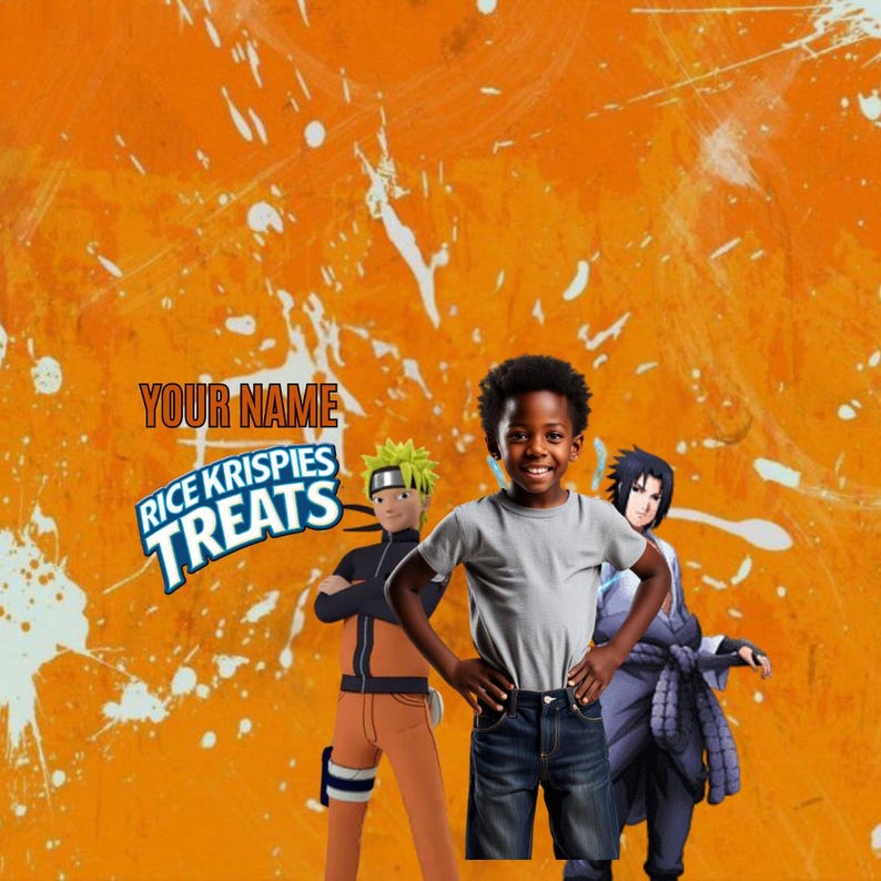 Naruto Custom Rice Krispie Labels, Digital Download, Kid's Birthday - Etsy