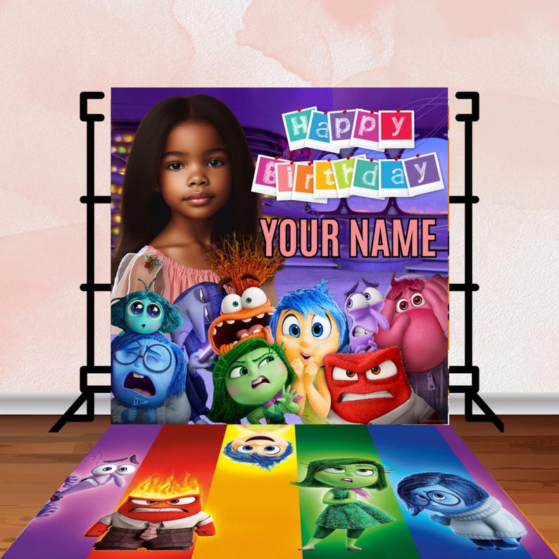 Inside Out Party Backdrop, Custom Backdrop, Digital Download - Etsy