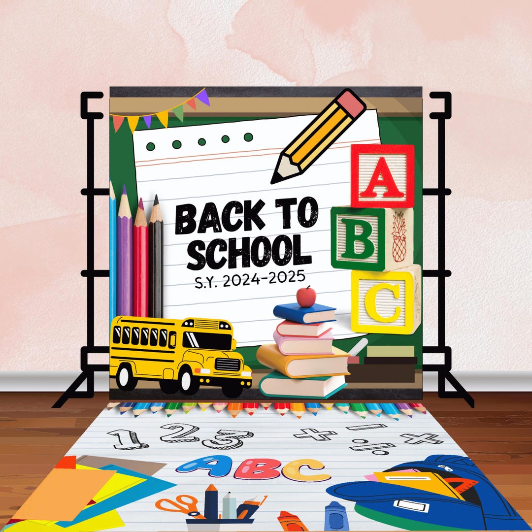Back to School Custom Backdrop, Custom Floorwrap, Digital Download - Etsy
