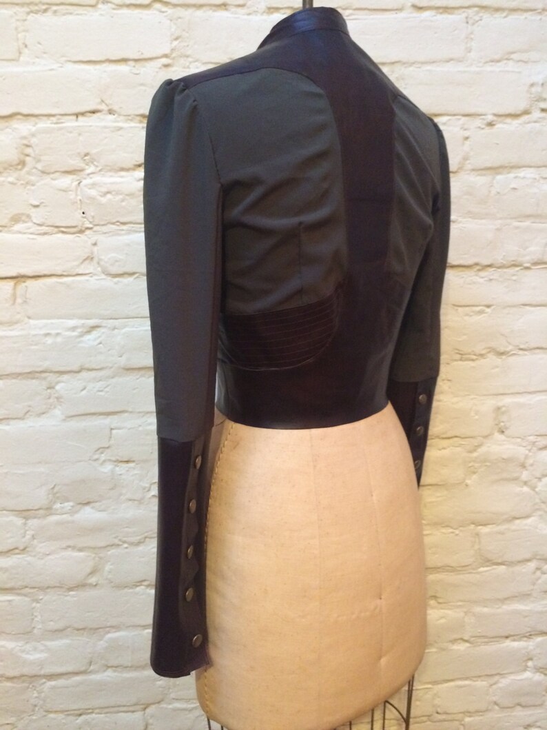 Steampunk Cropped Leather Jacket Firefly Inspired Sci-fi - Etsy