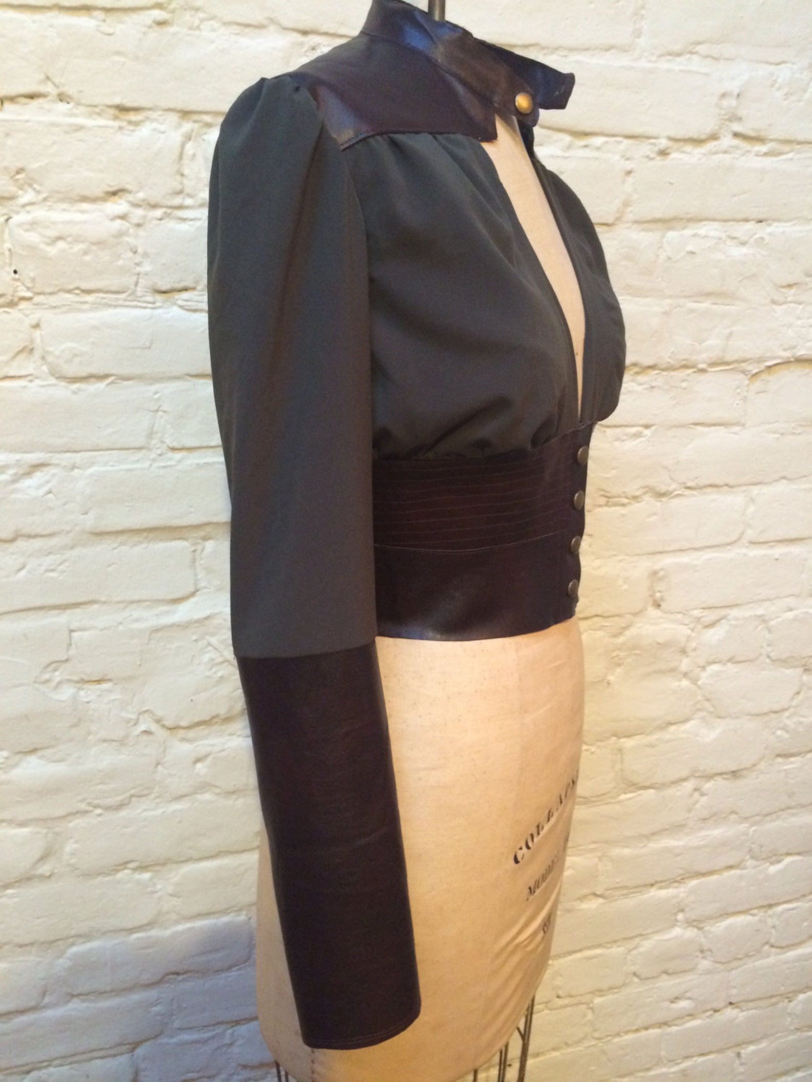 Steampunk Cropped Leather Jacket Firefly Inspired Sci-fi - Etsy