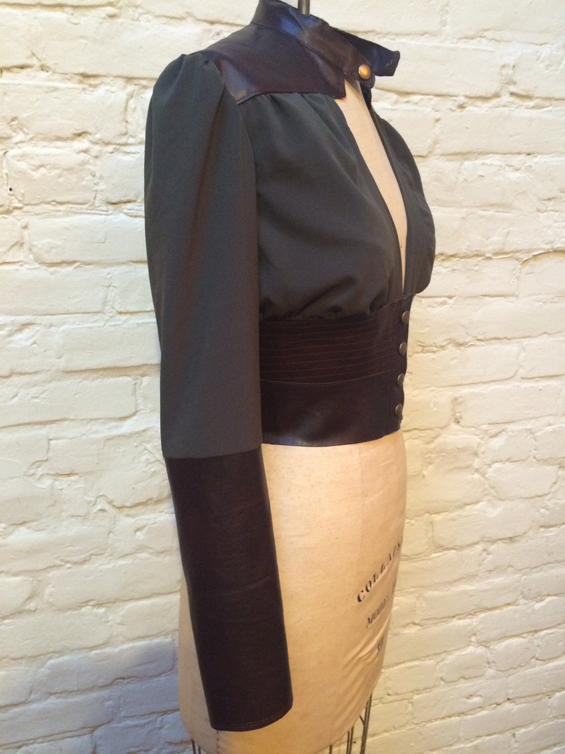 Steampunk Cropped Leather Jacket Firefly Inspired Sci-fi - Etsy