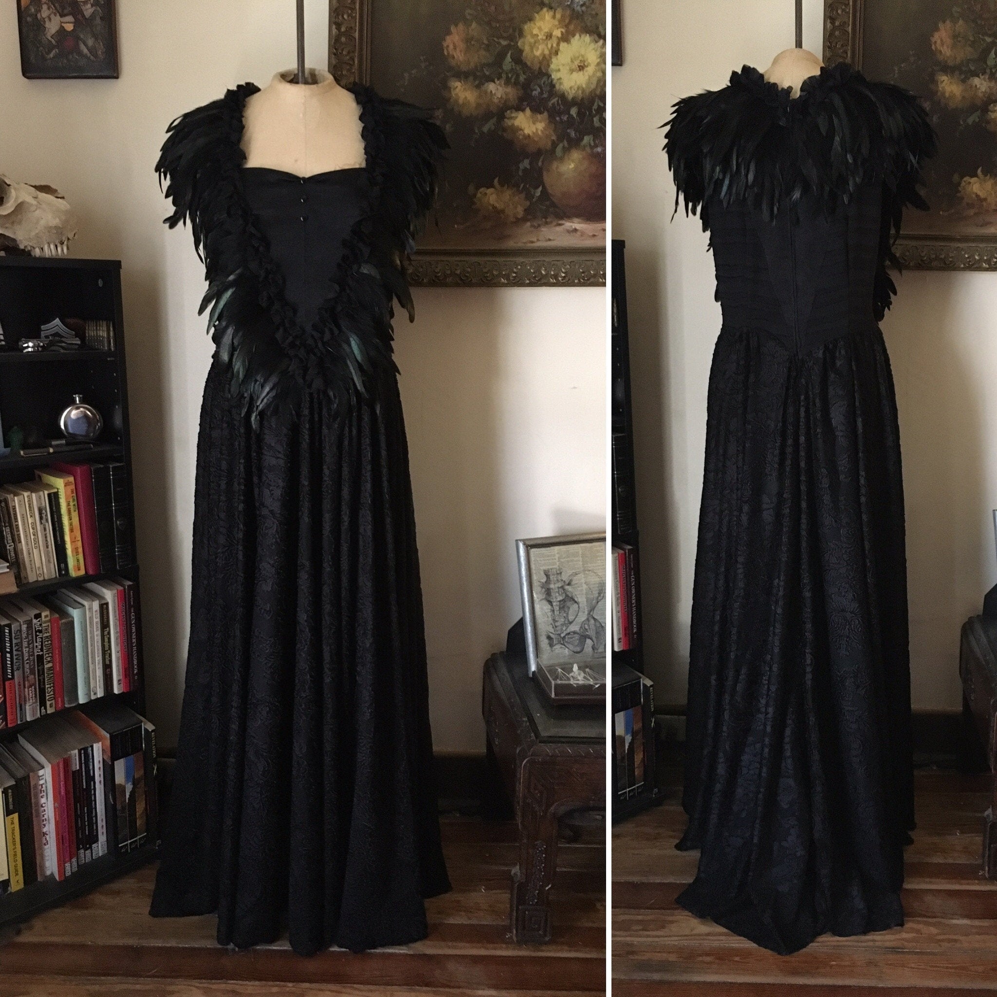 Medieval Gothic Harpy Feather Gown [custom Made to Your Measurments (up ...